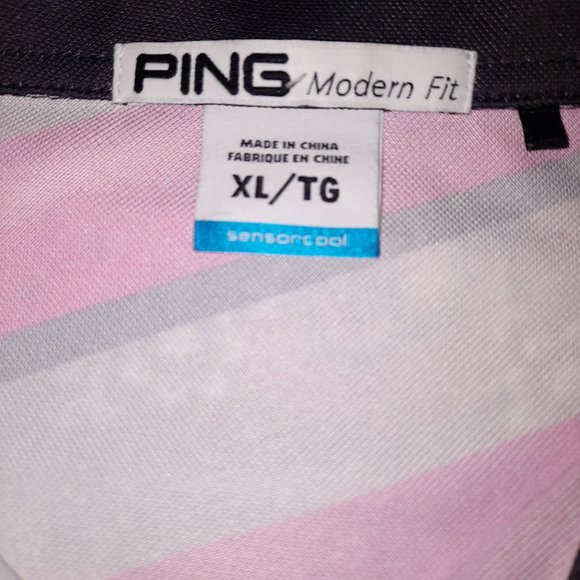 Ping | Shirts | Xl Ping Golf Shirt Grey Pink And White | Poshmark